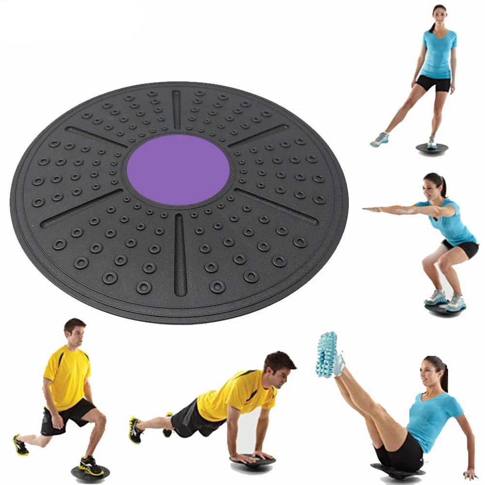 Yoga-Balance-Board-Wobble-Fitness-Rotation-Massage-Stability-Disc-Round ...