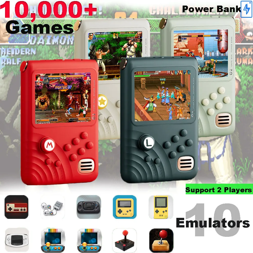 Pocket-Game-Console-Power-Bank-6000mAh-2-in-1-Handheld-Emulator-Console ...