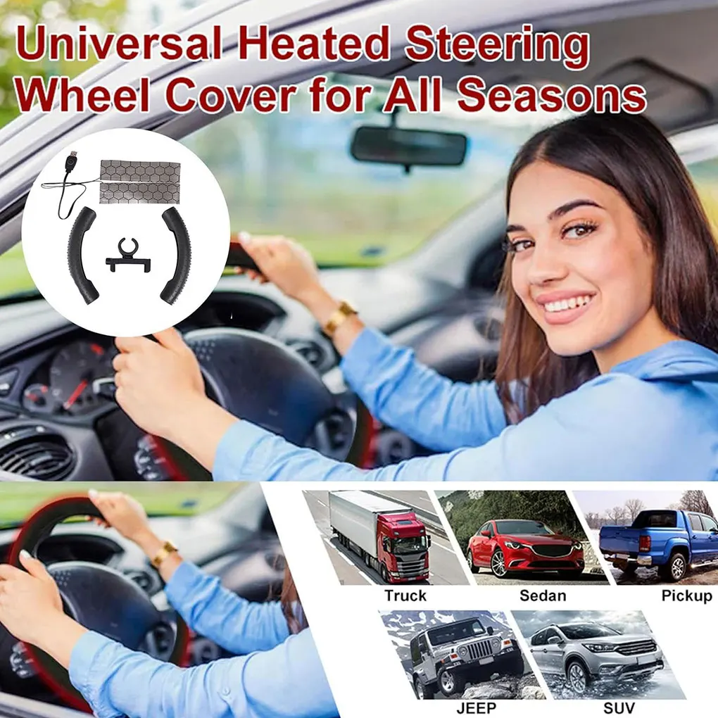 Universal-Car-Winter-Hand-Warmer-Steering-Wheel-Cover-Heated-Steering ...