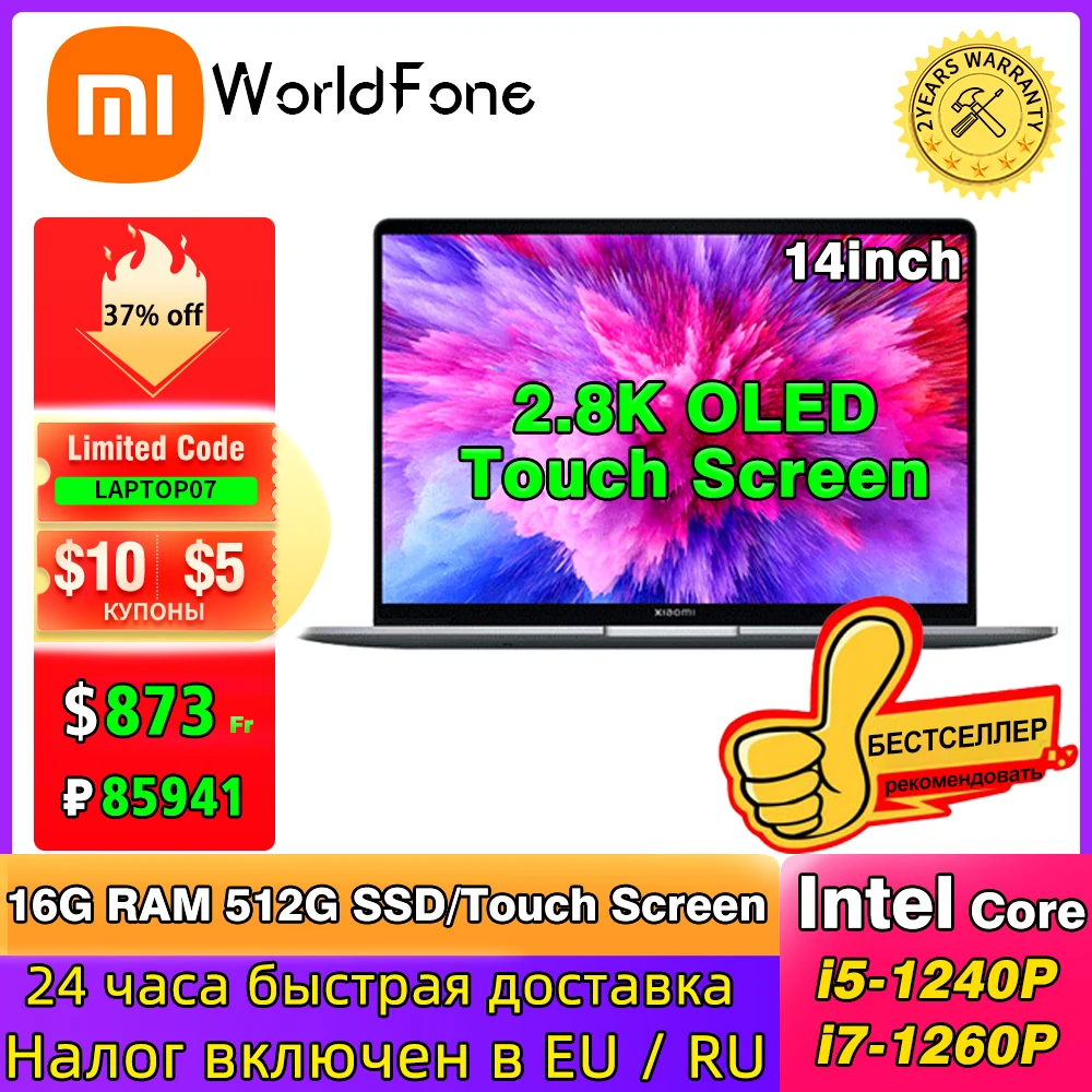 Xiaomi-Book-Pro-14-2022-Laptop-i7-1260P-i5-1240P-16G-RAM-512G-SSD ...