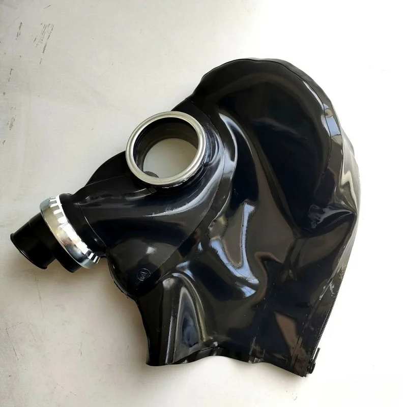 Latex Hoods Full Coverage Closed Head Cover With Gas Mask Respirator ...