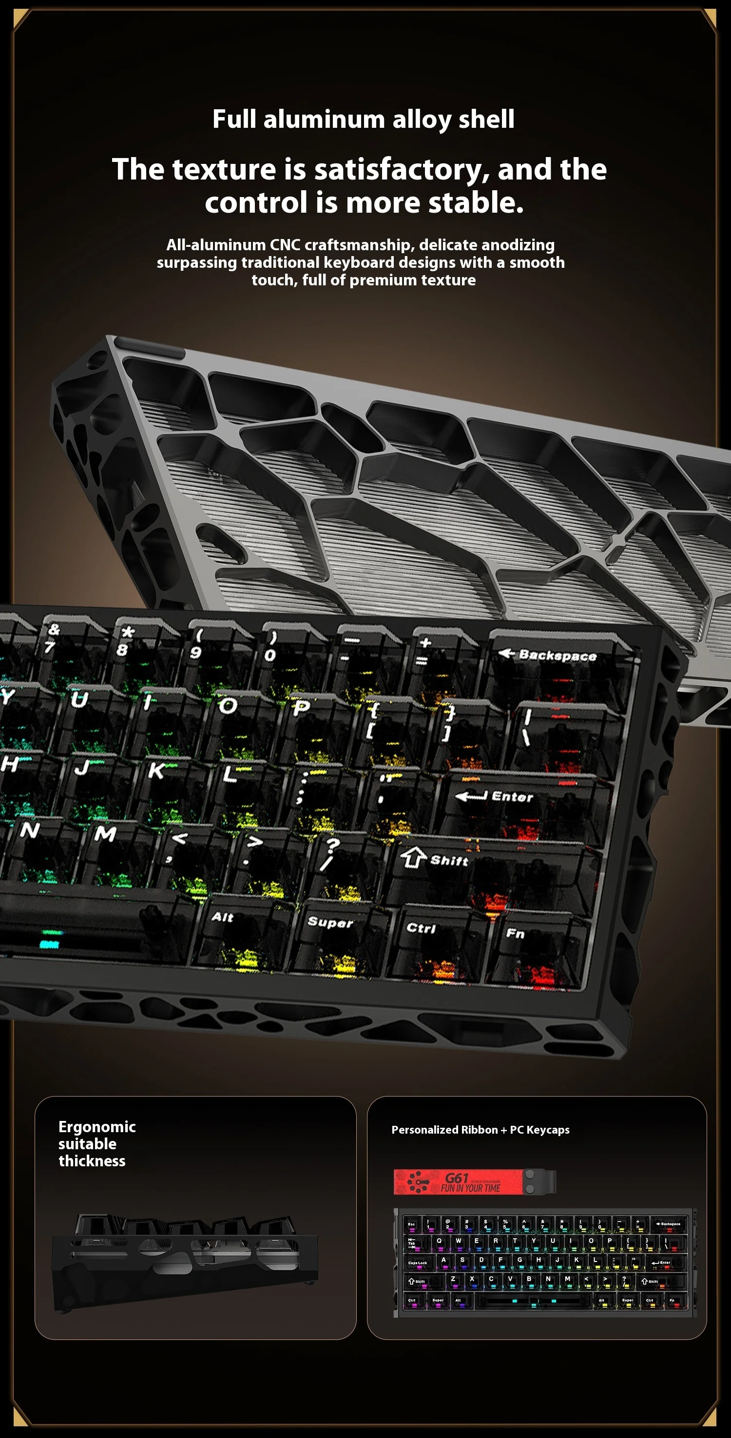 AULA GANSS G61-MAG HE Механическая игровая клавиатура | AliExpress