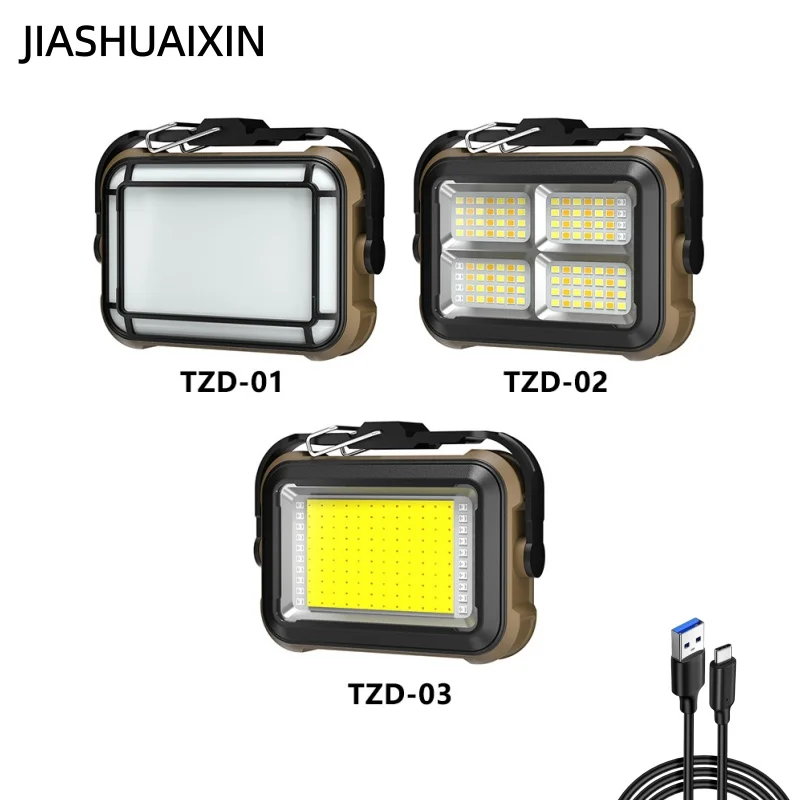 JIASHUAIXIN Solar-powered COB Work Light with Magnetic Mount and Hook ...