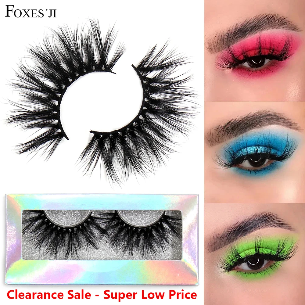 FOXESJI-5D-25mm-Mink-Eye-Lashes-Crisscross-High-Volume-Fluffy-Wispy ...