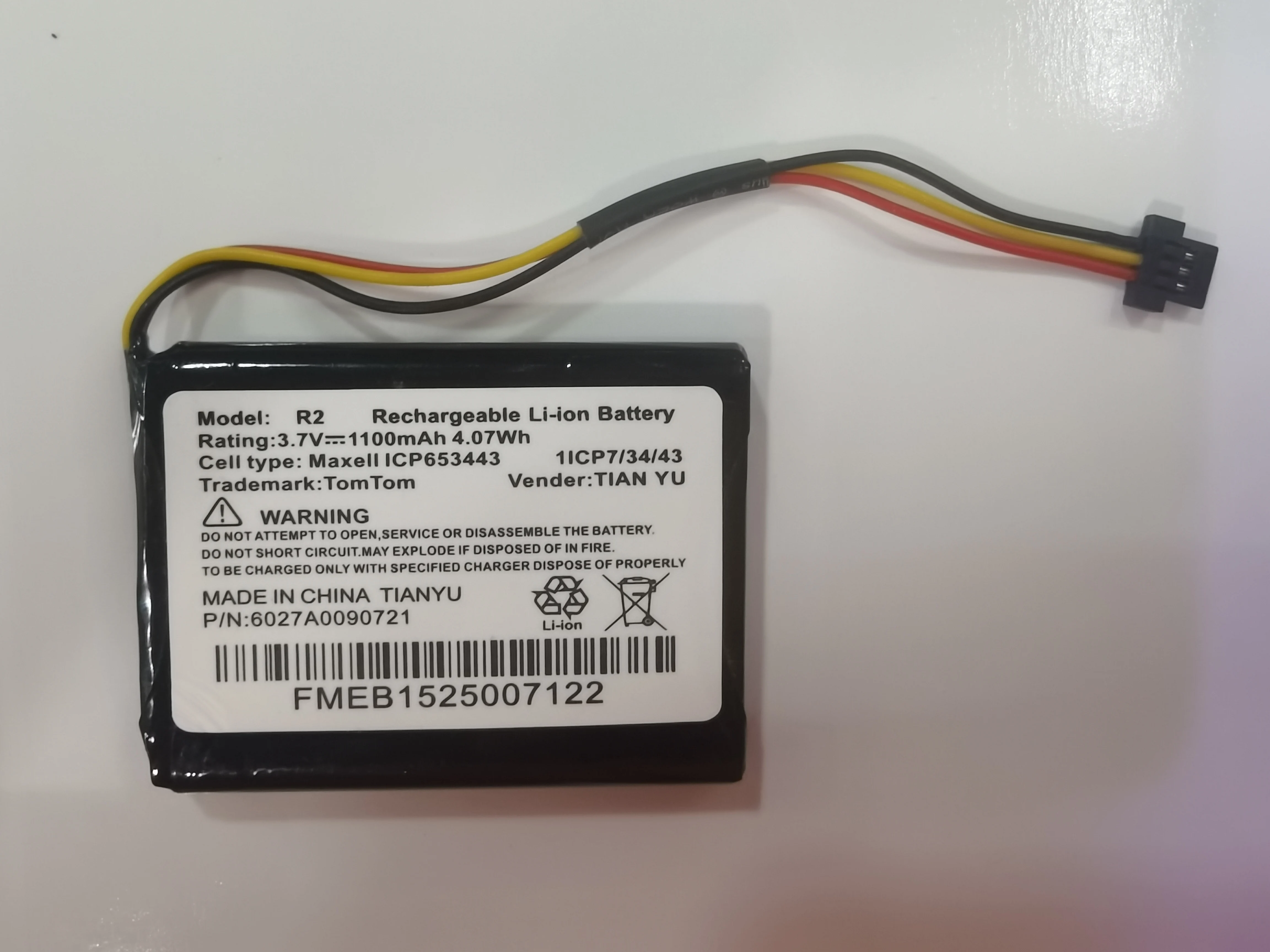 1100mAh-Battery-For-TomTom-Start-45-55-GPS-Battery-R2-Battery ...
