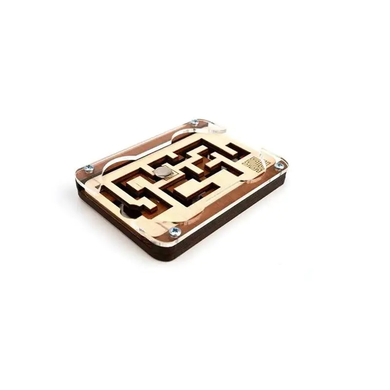 Challenging-Portable-Two-Keys-Wooden-Sliding-Maze-Brain-Teaser-Puzzles ...