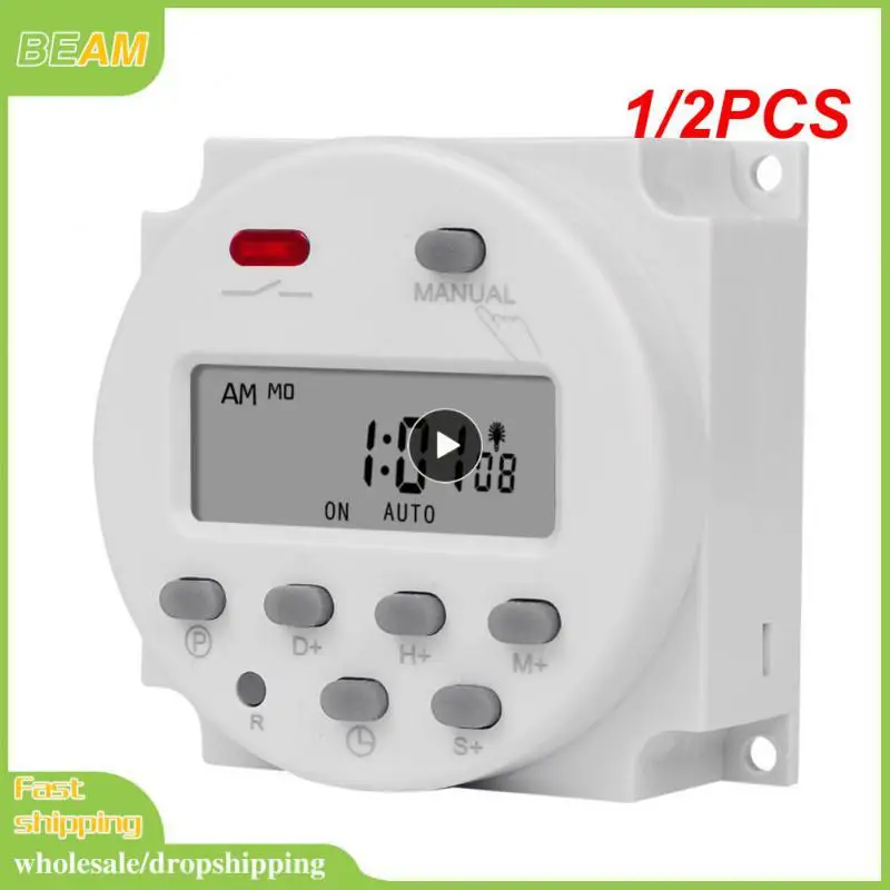 1-2PCS-5V-12V-24V-110V-220V-Digital-Timer-Switch-7-Weekly-Programmable ...