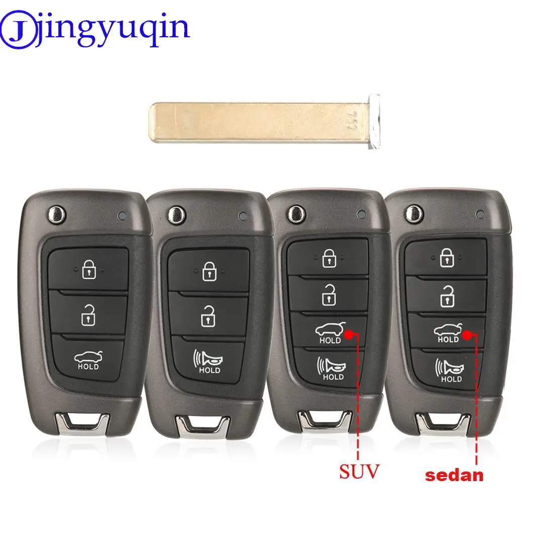 jingyuqin Replacement Folding Flip Smart Remote Car Key Shell Fob For ...