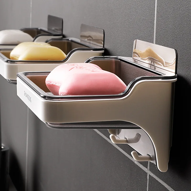 Soap-Box-Perforation-Free-Wall-Mounted-Drainable-Soap-Shelf-Drain-Soap ...