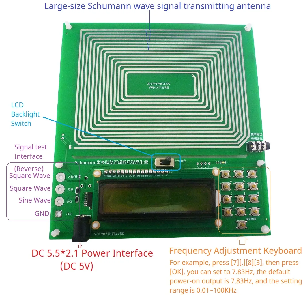 USB-0-01Hz-300000Hz-Adjustable-Schumann-Sine-Wave-Resonance-Generator ...