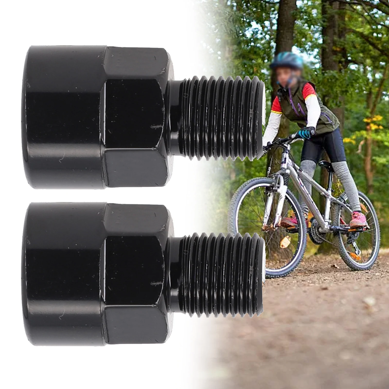 Bike-Pedal-Adapter-Fits-9-16-Inch-Pedals-1-2-Inch-Cranks-Convert-Parts ...