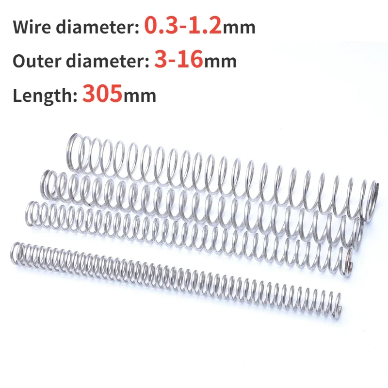 1pcs-Length305mm-304-Stainless-Steel-Compression-Spring-Return-Spring ...