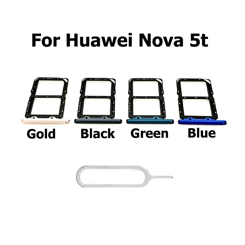 Original-For-Huawei-Nova-5T-Sim-Card-Tray-Slot-Holder-Socket-Adapter-Connector-Repair-Parts ...