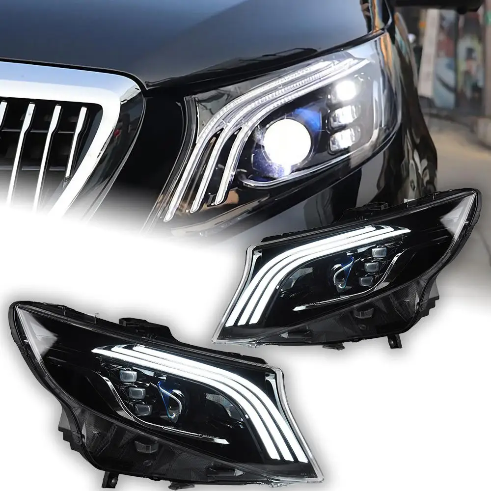 Akd Car Styling Head Lamp For Benz Vito Headlights 2015-2019 New Vito ...