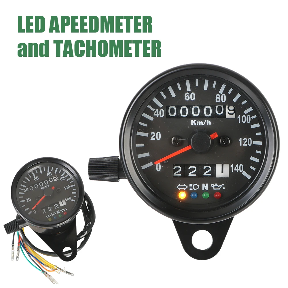 Odometer-Gauge-with-LED-Signal-Light-Universal-12V-Backlight-Indicator ...
