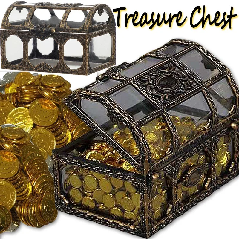 Retro-Transparent-Pirate-Treasure-Chest-Crystal-Gem-Jewelry-Case ...