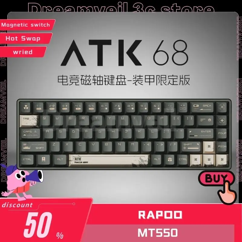 ATK-ATK68-Air-Keyboard-Mechanical-Keyboard-Wired-Gamer-Gaming-Keyboards ...