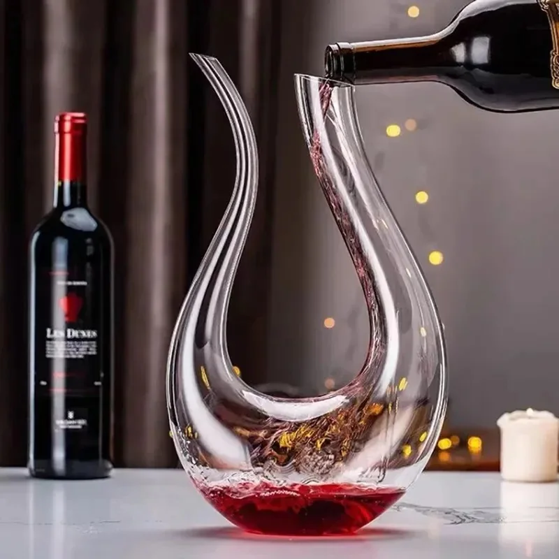 High-grade-crystal-glass-wine-decanter-creative-swan-U-shaped-wine ...