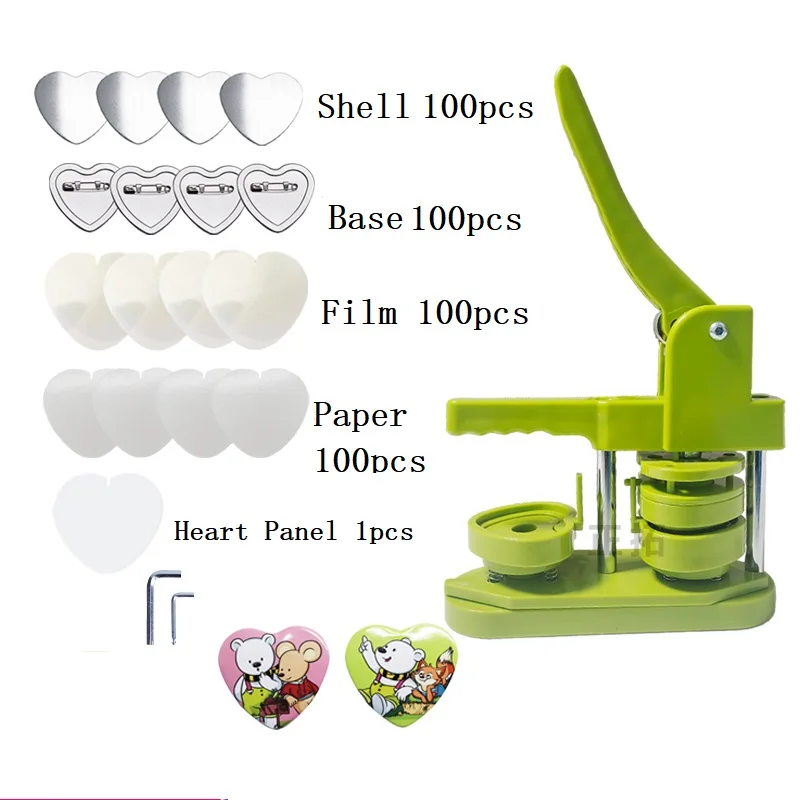 Rotate-Heart-shape-button-badge-maker-machine-with-heart-shape-button ...