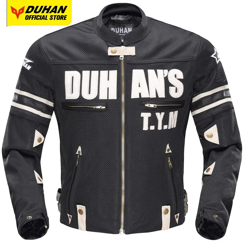 DUHAN Motorcycle Jacket Men Breathable Mesh Motorcycle Riding Jacket ...