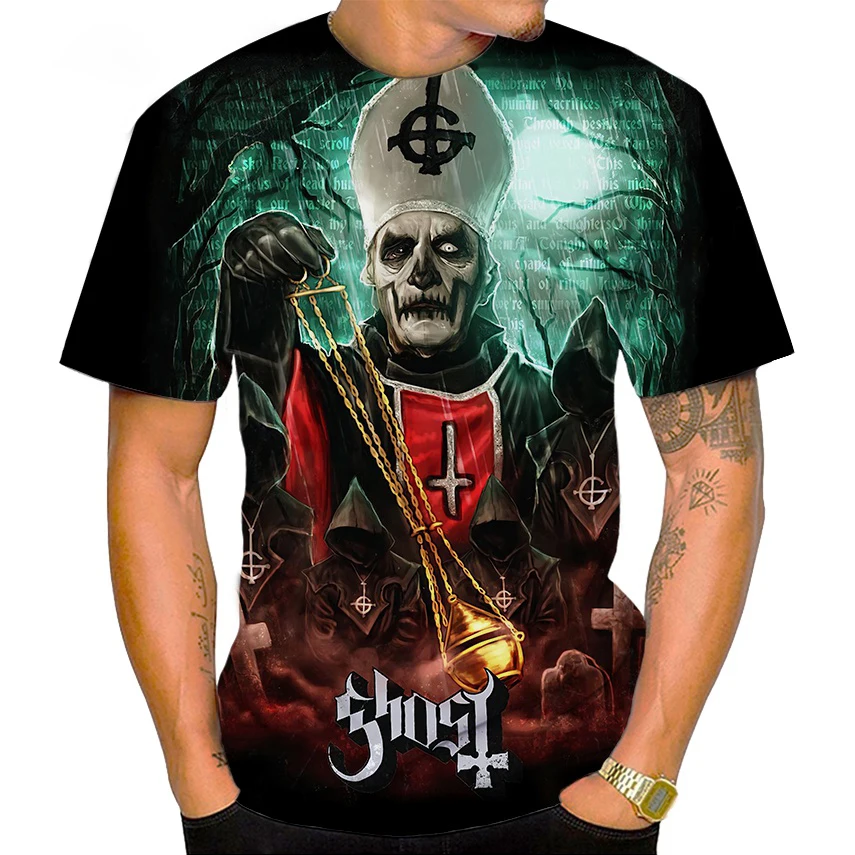 Ghost-Band-T-Shirts-3D-Print-Men-Woman-Cool-Streetwear-Short-Sleeve-Hip ...