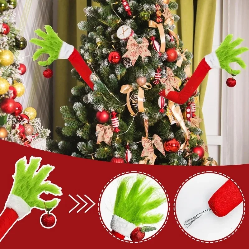 4PCS-Christmas-Elf-Body-Tree-Decoration-Christmas-Tree-Arms-Christmas ...