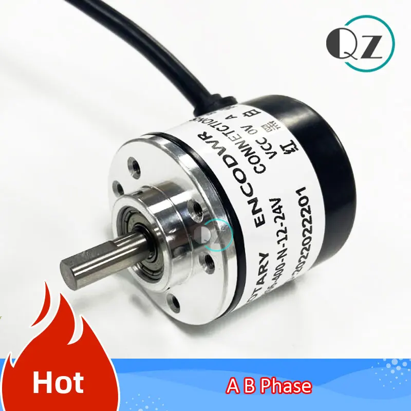 AB-two-phase-incremental-photoelectric-rotary-encoder-solid-shaft-meter-reading-NPN-12-24V ...