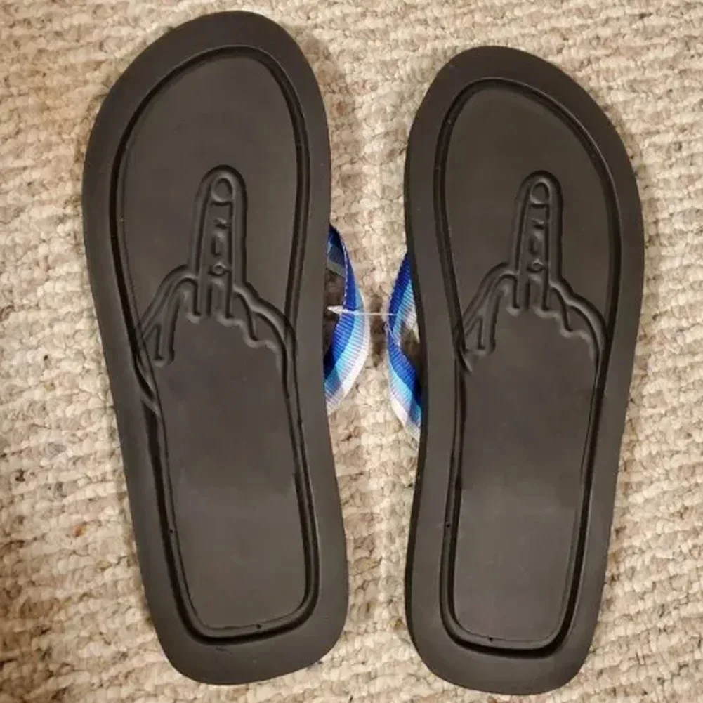 Hidden-Middle-Finger-Slippers-Figure-with-Legs-Quick-Dry-Flip-Flops ...