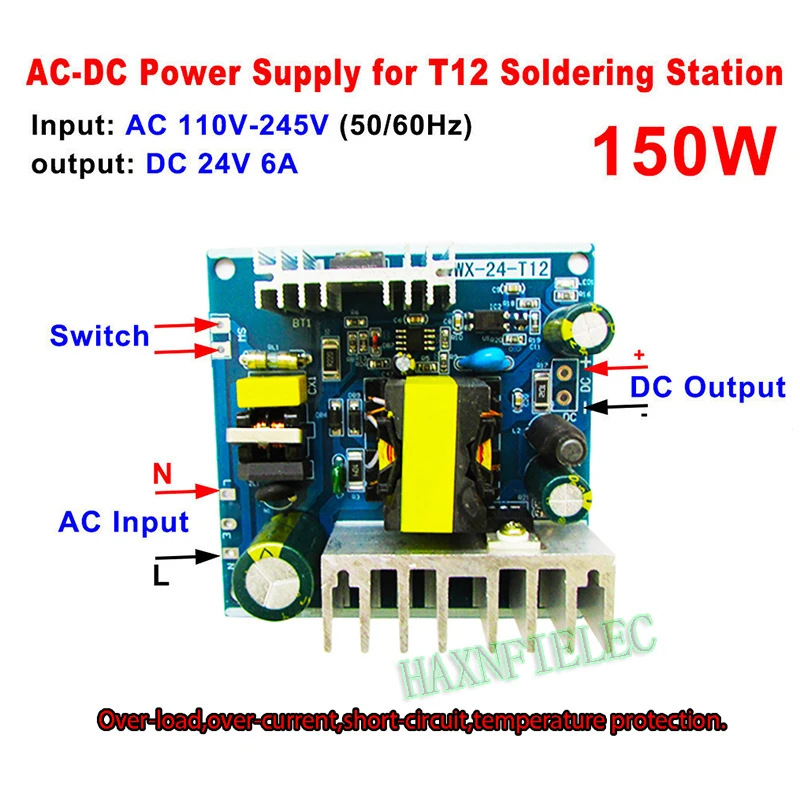 T12 Power Supply Module 24v 150w 6a For Stc Oled Led Welding Soldering ...
