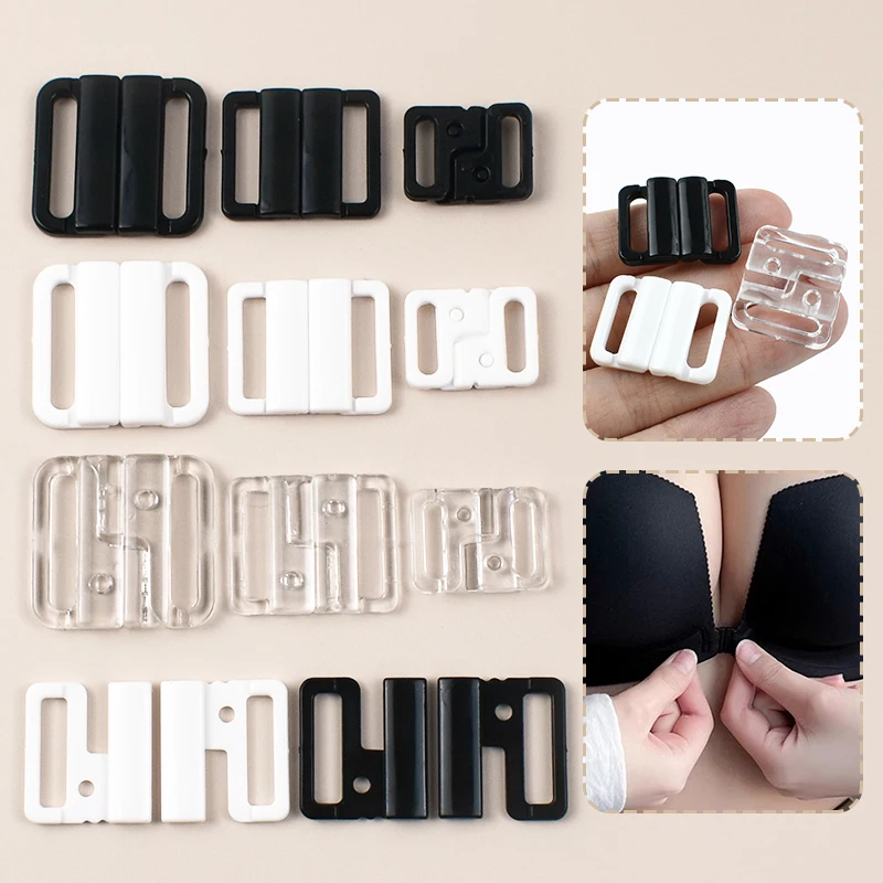 20/50Sets Meetee 10-25mm Plastic Swimsuit Clasp Adjustable Bra Buckle ...