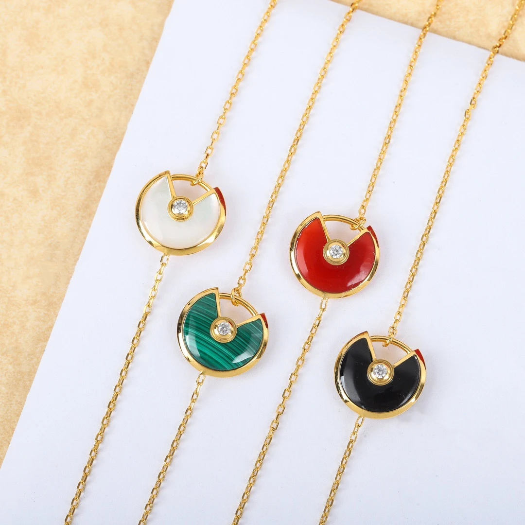 High-quality-925-silver-jewelry-gold-color-natural-stone-talisman ...