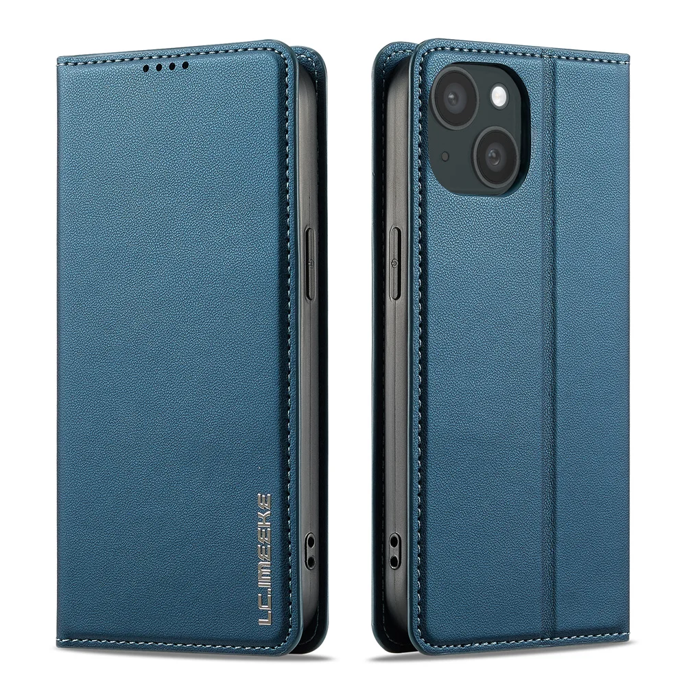 For iPhone 16 15 11 17 Pro Max Case Leather Wallet Flip Cover For ...