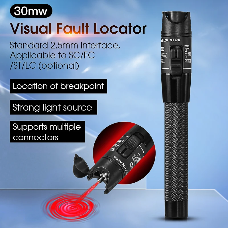 Comptyco 30Mw Ftth Glasvezel Tester Pen Soort Rode Laser Optische ...