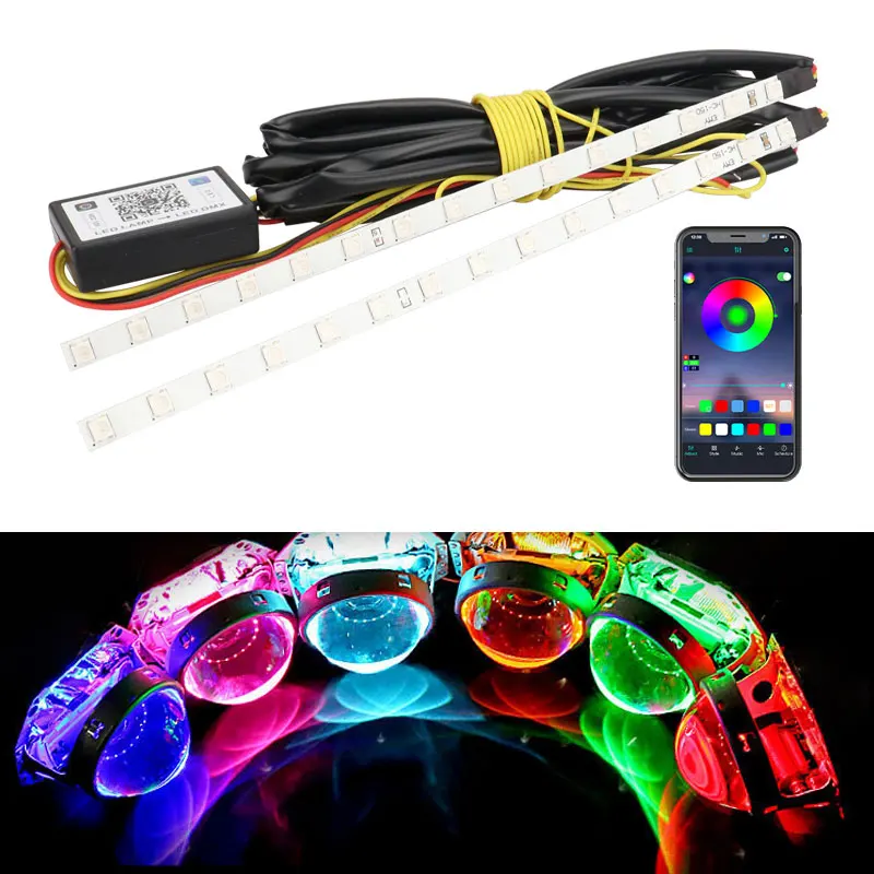 2pcs-RGB-LED-Daytime-Running-Light-Car-Angel-Eyes-LED-Super-Bright-Ring ...