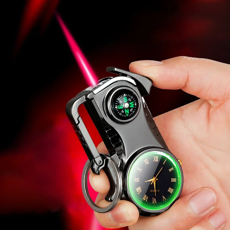 Multifunctional-Compass-Windproof-Torch-Watch-Lighter-Red-Flame-Gas ...