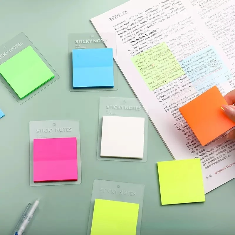 50-Sheets-Color-50-50mm-Transparent-Waterproof-Sticky-Note-Pads ...