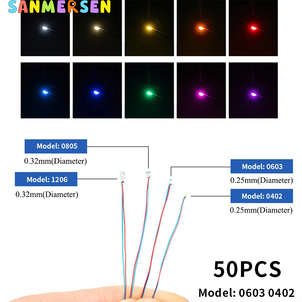 50pcs-lot-0402-0603-Micro-Led-SMD-Lamp-Wired-Micro-Litz-Led-Pre ...