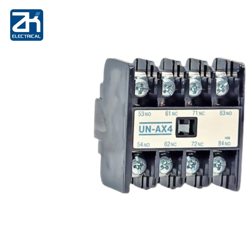 Contactor auxiliar de CA, montaje lateral de UN-AX4, UN-AX2, 4NO/2NO
