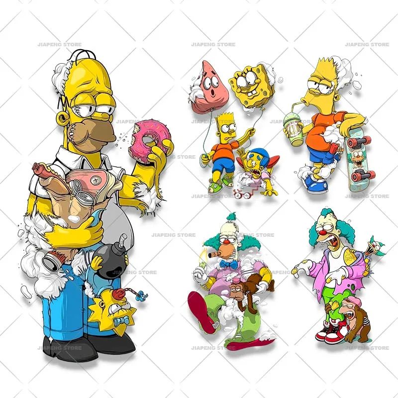Cool-The-Simpsons-Print-Heat-Transfer-Vinyl-Sticker-for-Clothes-Bart ...