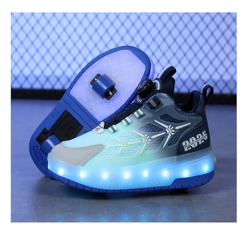 Children-s-Casual-Sports-Shoes-Pulley-Heelys-Mesh-Breathable-Trendy ...