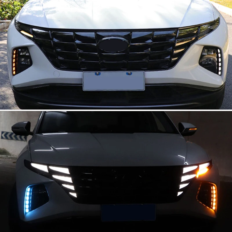 For Hyundai Tucson 2022 2023 Colorful Dynamic Indicator Drl Daytime