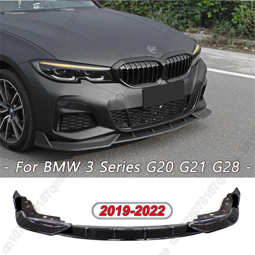 For-BMW-3-Series-G20-G21-G28-2019-2022-M-Pack-Gloss-Black-Front-Bumper ...