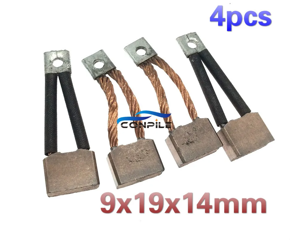 4pcs 9x19x14mm 212 high copper carbon brush for car starter motor