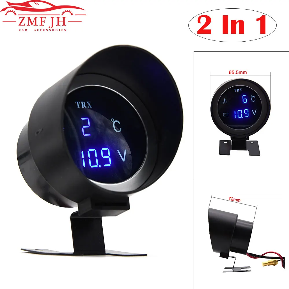 2-in-1-Round-12V-24V-LED-Digital-Car-Truck-Water-Temp-Gauge-temperature ...