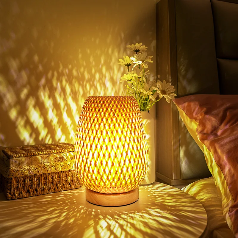 Modern-simple-retro-bamboo-lantern-night-light-living-room-study ...
