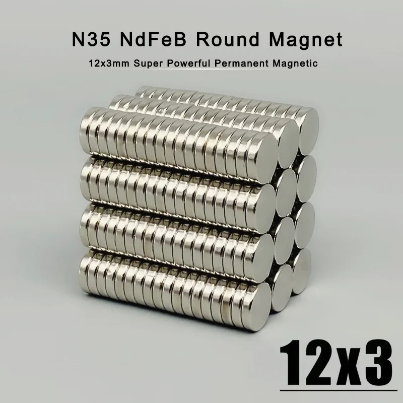 10-20-30-50-100-Pcs-12x3-Neodymium-Magnet-12mm-x-3mm-N35-NdFeB-Round ...