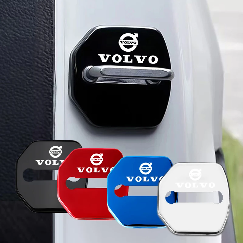 Zinc Alloy Car Door Lock Buckle Cover Protective Covers For Volvo XC90 ...