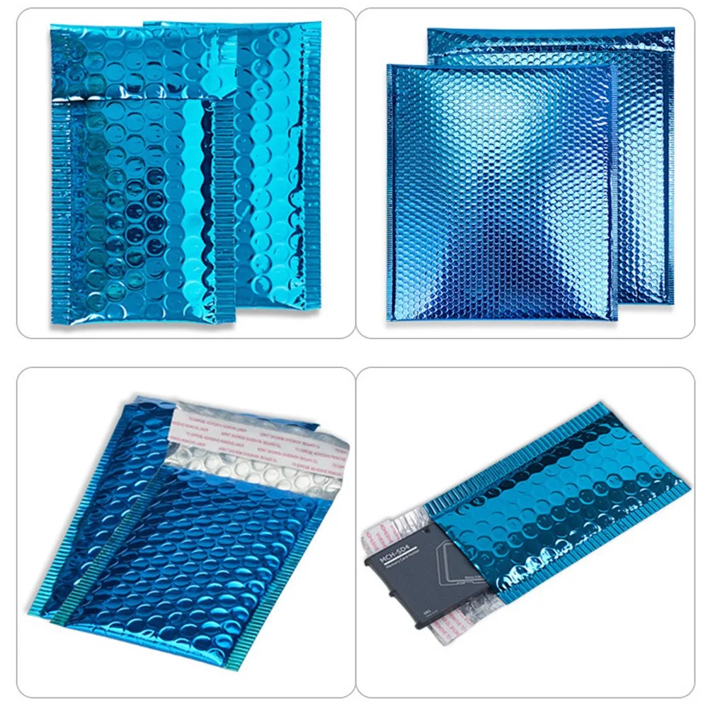 10pcs Blue Bubble Mailers Foil Padded Bags Aluminized Postal Bags Gift ...