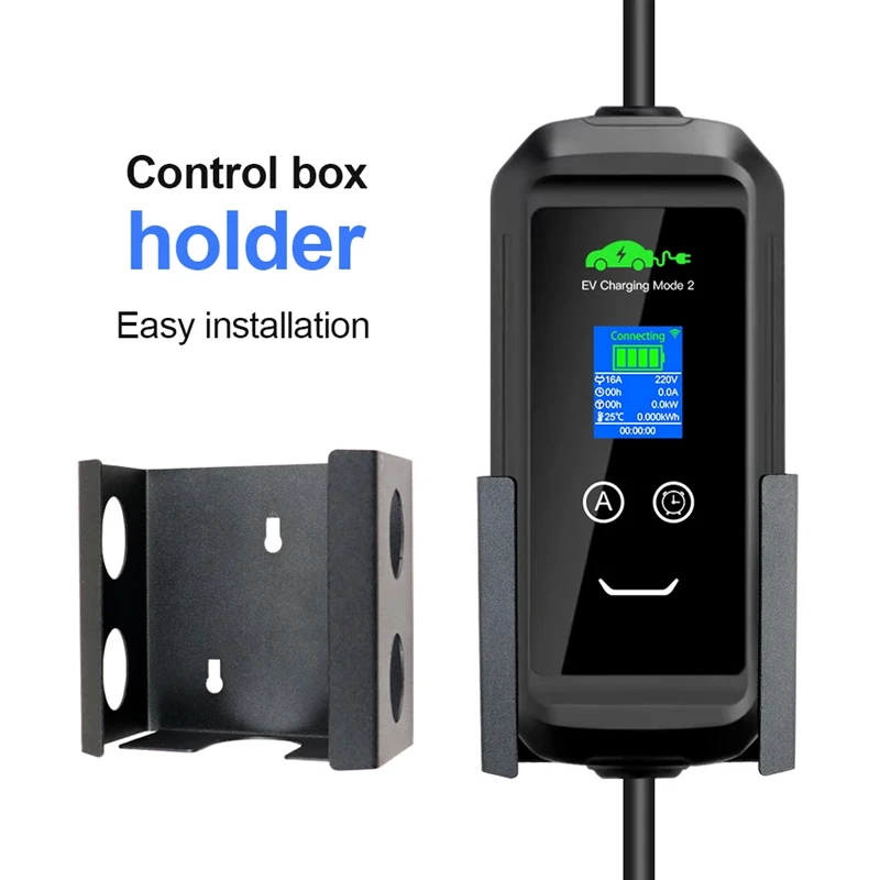 Portable-Eletric-Vehicle-EV-Charger-Wallbox-Control-Iron-Holder-Easy ...
