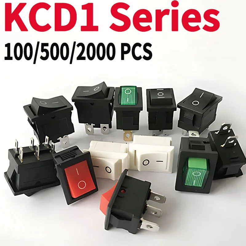 100PCS-KCD1-Boat-Car-Rocker-Switch-15x21mm-Black-ON-OFF-ON-OFF-ON-2Pin ...